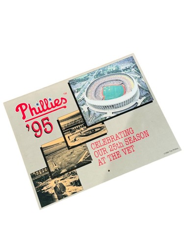PHILADELPHIA PHILLIES VINTAGE 1995 TEAM CALENDAR VETERANS STADIUM | eBay