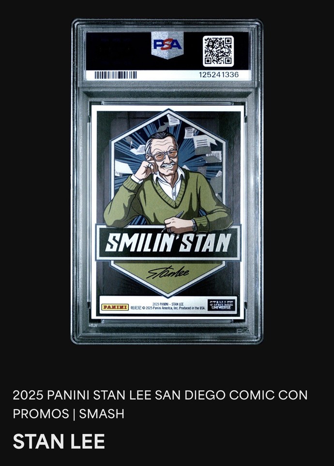 2025 PANINI STAN LEE SAN DIEGO COMIC CON EXCLUSIVE PROMO SMASH PSA 10 ...