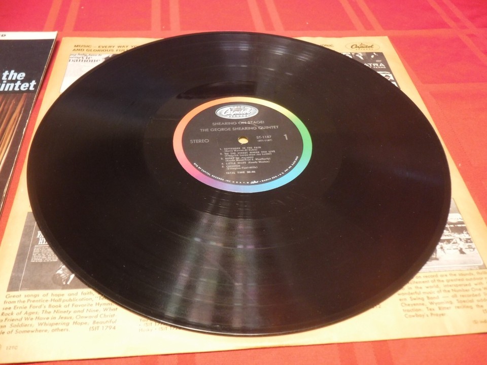 The George Shearing Quintet Shearing On Stage Capitol ST 1187 1959 LP ...
