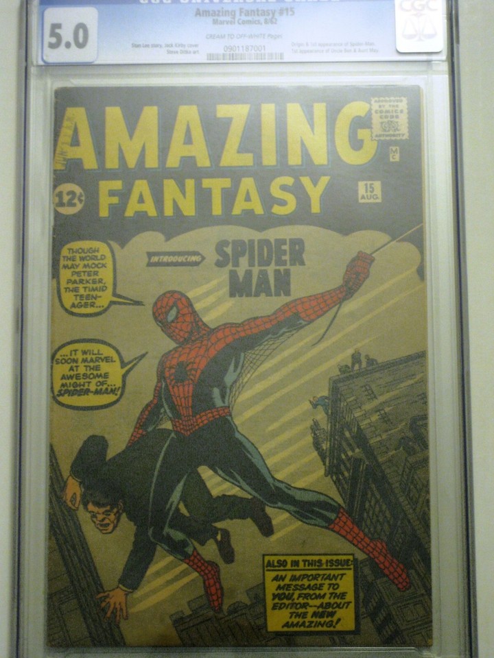 Amazing Fantasy #15 Old CGC Label 5.0 GRAIL Not Pressed Or Cleaned | eBay