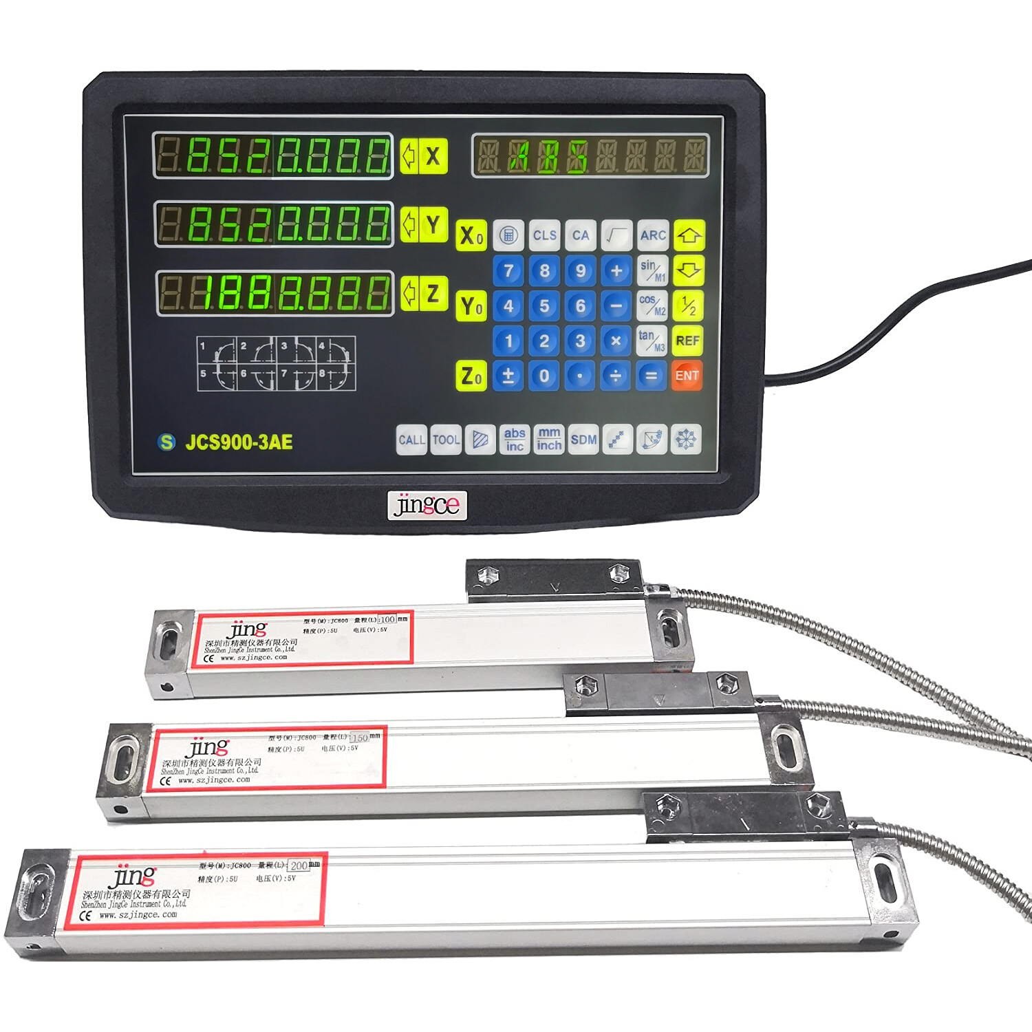 Linear Scale Digital Readout 2/3 Axis DRO Display Kit for Bridgeport ...