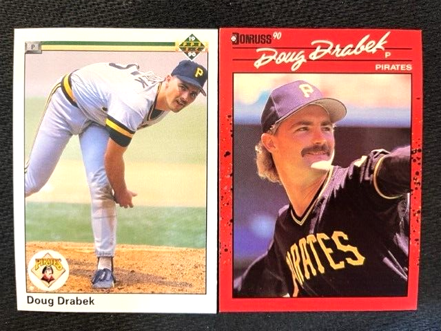 MLB - Doug Drabek 1990 Upper Deck & 1990 Donruss Baseball - Pirates | eBay