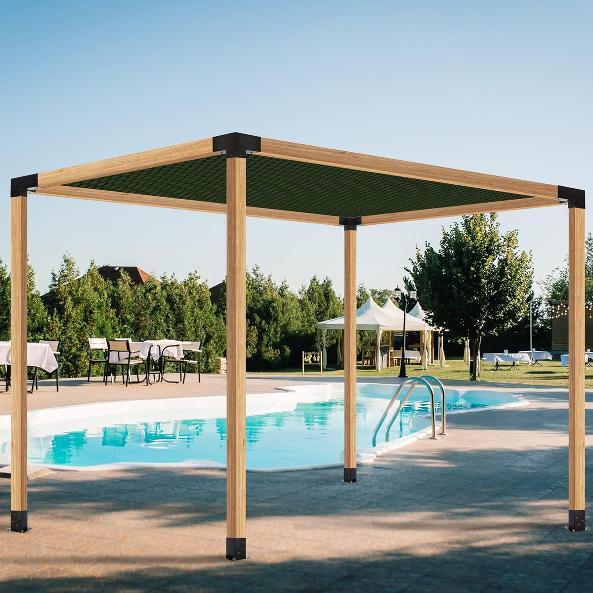 Brackets 1set Right Angle Corner Bracket With Pergola Post Base Kit For ...