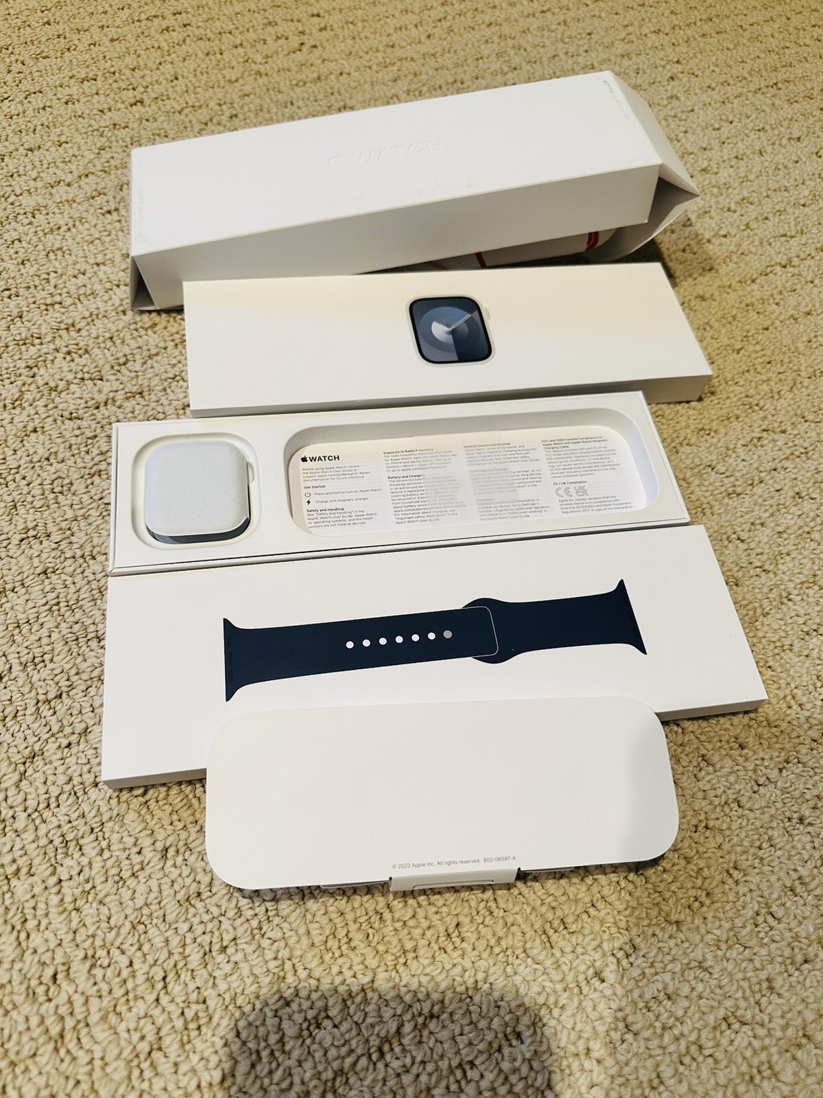 "EMPTY BOX" Apple MR9E3LL/A Watch 9th Generation GPS 45mm SILVER AL ...