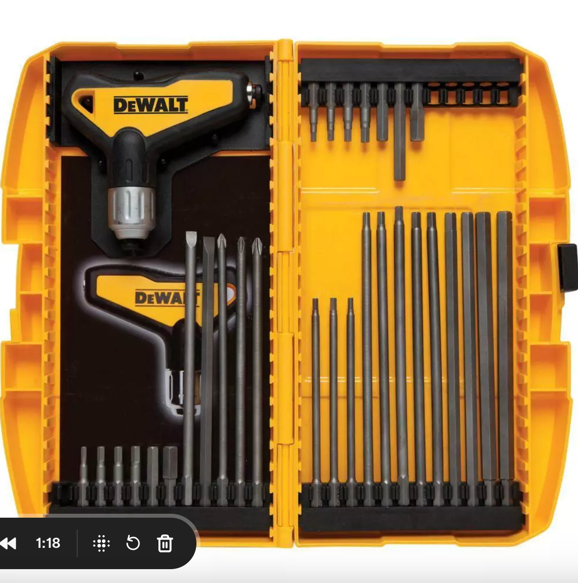 DEWALT 31 Piece Ratcheting T Handle Hex Key Set for sale online | eBay