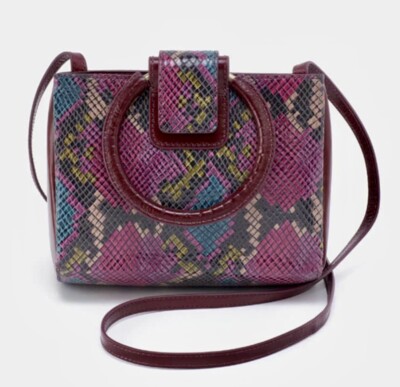 HOBO Heidi Small Crossbody Bag Mosaic Snake/Burgundy | eBay