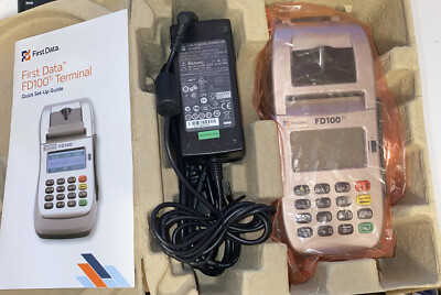 First Data FD100ti Credit Card Machine & First Data Merchant Services ...