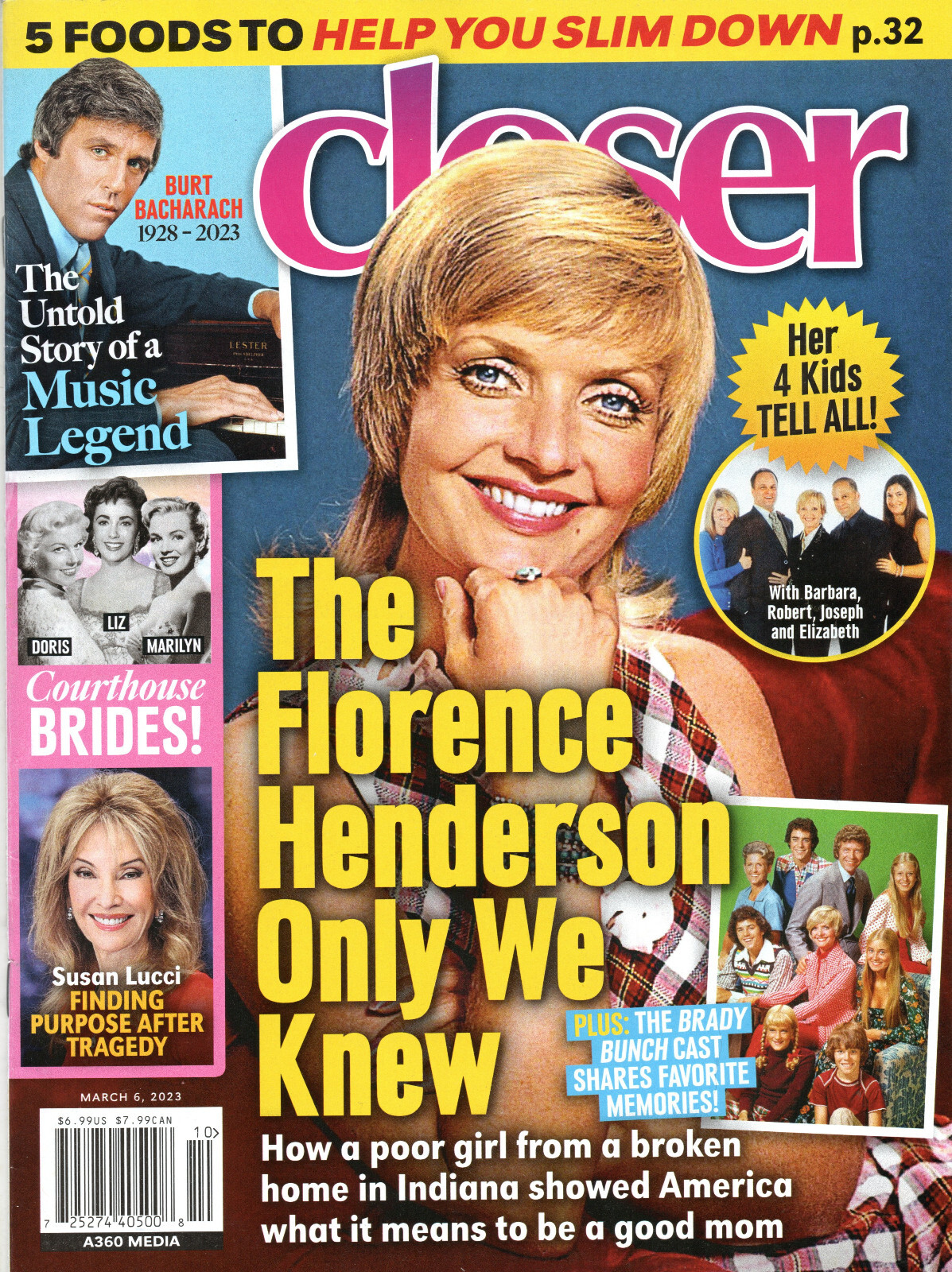 CLOSER Magazine March 6 2023 Florence Henderson Burt Bacharach Susan ...