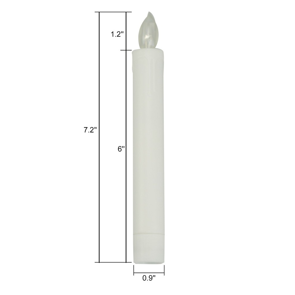 6”Tall Flicking Fake LED Candles Flameless Taper Candles with Remote ...