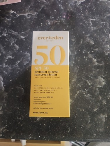 Ever Eden Premium Mineral Sunscreen Lotion SPF 50 2 fl. oz. Exp 5/25 ...