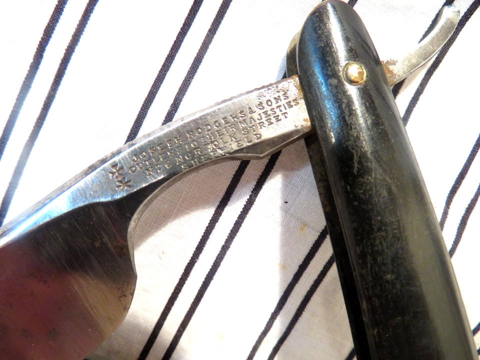Joseph Rodgers & Sons Thick 3/4 Inch Barber Shop Sheffield Straight ...