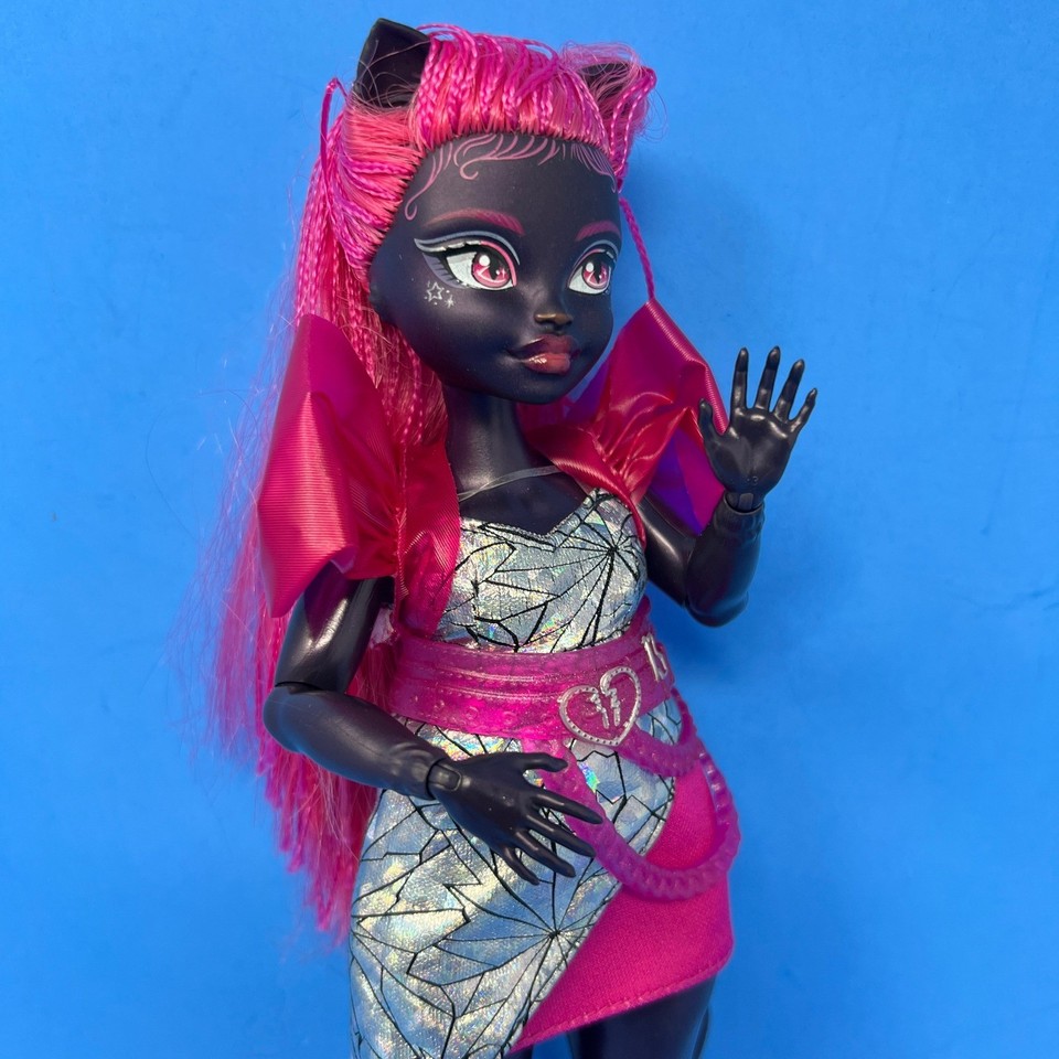 Monster High Catty Noir Doll G3 Pink Black Silver Pop Star Werecat ...