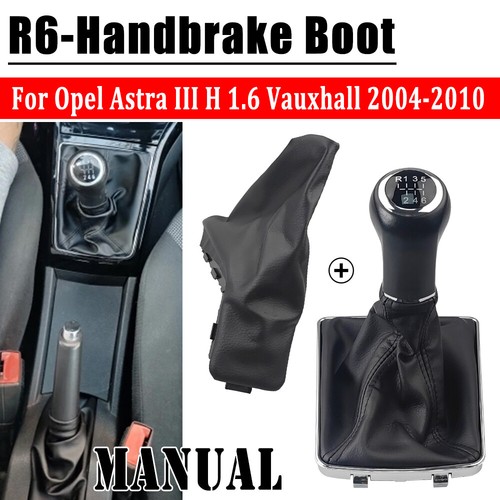 6 Speed Gear Shift Knob W/Gaiter Boot With HandBrake Boot For Opel ...