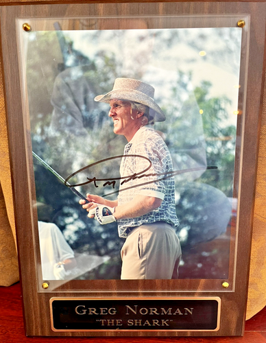 Greg Norman Autographed Photo Plaque with Certificate of Authenticity ...