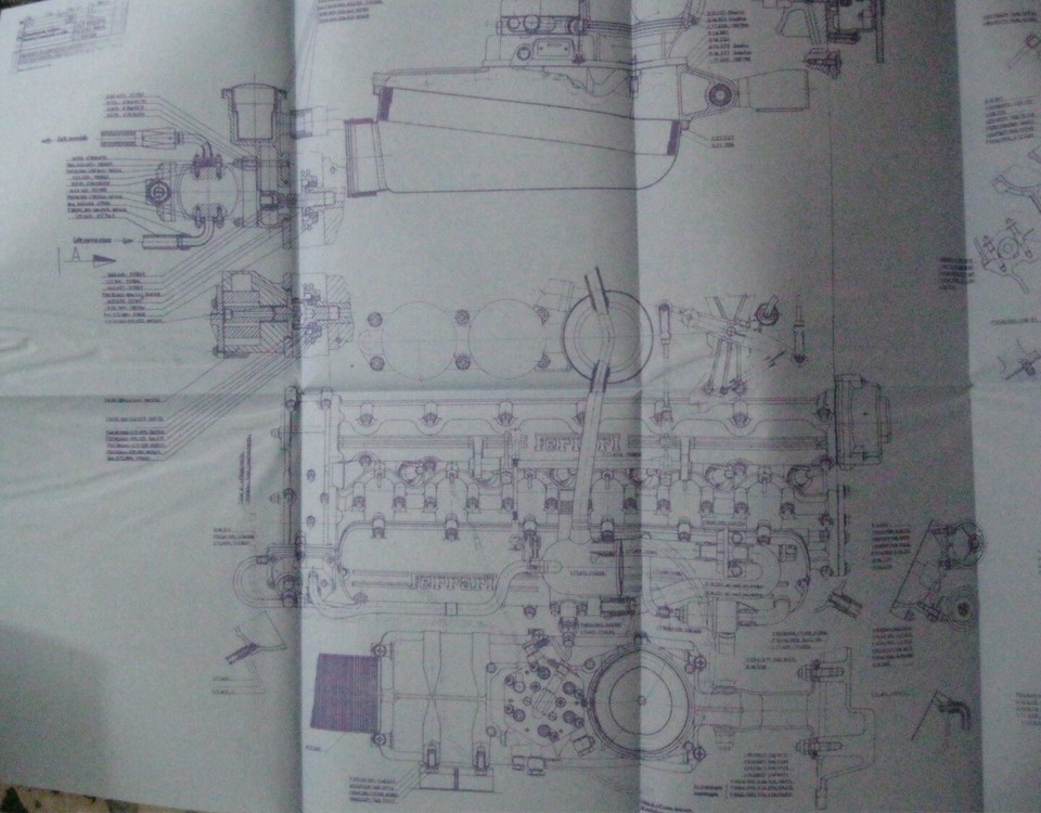 Ferrarissima 6 Ferrari 412 engine blueprint Special-Price | eBay