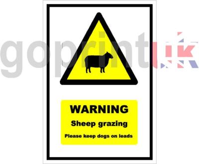 WARNING SHEEP GRAZING SHEEP PRINTED SIGN A4 A5 A6 A3 AGRICULTURAL | eBay UK