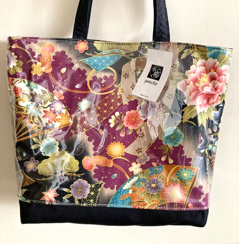 Handmade Floral Print Big Tote Bag Yancha by Shuko Akune USA New | eBay