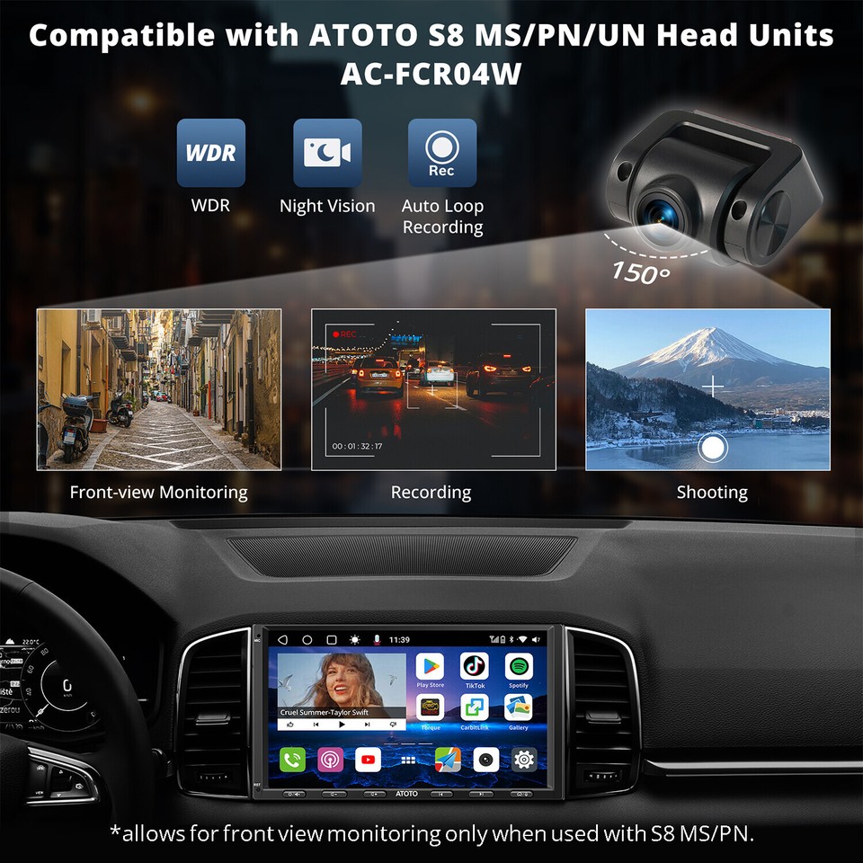 ATOTO S8MS 7" Android Double Din Car Stereo GPS Radio 4+32G Front ...