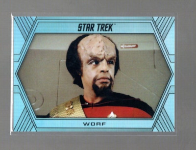 2019 STAR TREK INFLEXIONS STARFLEET'S FINEST #27 WORF SILVER HOLOFOIL 7 ...