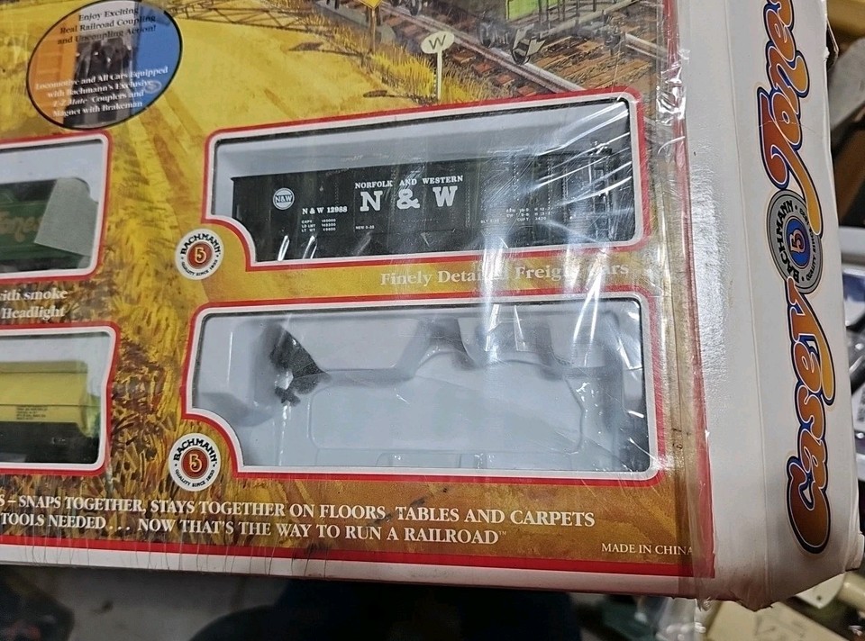 Casey Jones Train Set Bachmann 060 Steam Locomotive E-Z Track 47"x38 ...