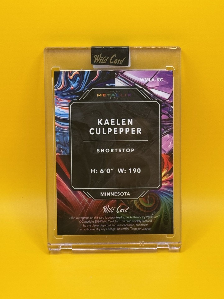 2024 Wild Card Kaelen Culpepper Auto 4/6 | eBay