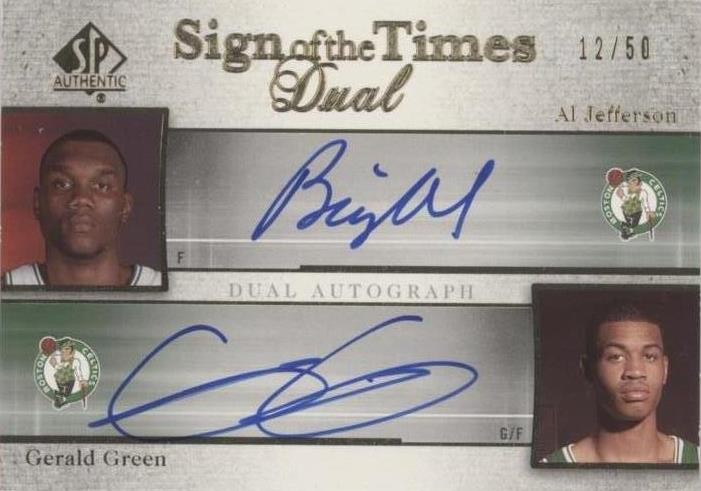 2005-06 SP Authentic - Sign of the Times Dual Al Jefferson, Gerald ...