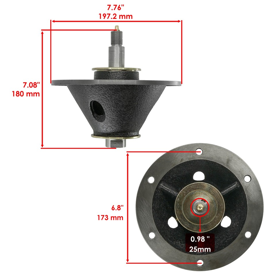 3x Cast Iron Blade Deck Spindle For Simplicity 5900525 Cobalt 61" Deck ...
