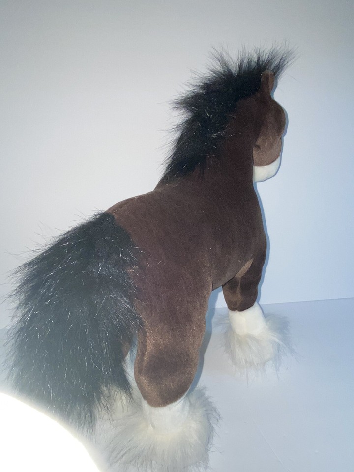 Gund Clyde Dark Brown Clydesdale Horse Plush 14" Stuffed Animal | eBay