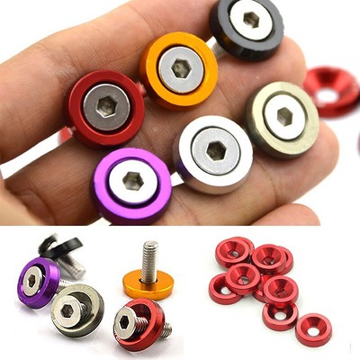 10pcs M6 Anodized Aluminum Bolts + Washers for Car Engine Bay Upgrades ...
