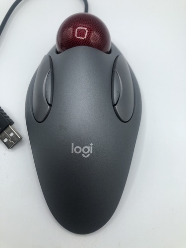 Logitech Red Ball Scroll Track Copmputer Key Board Mouse | eBay