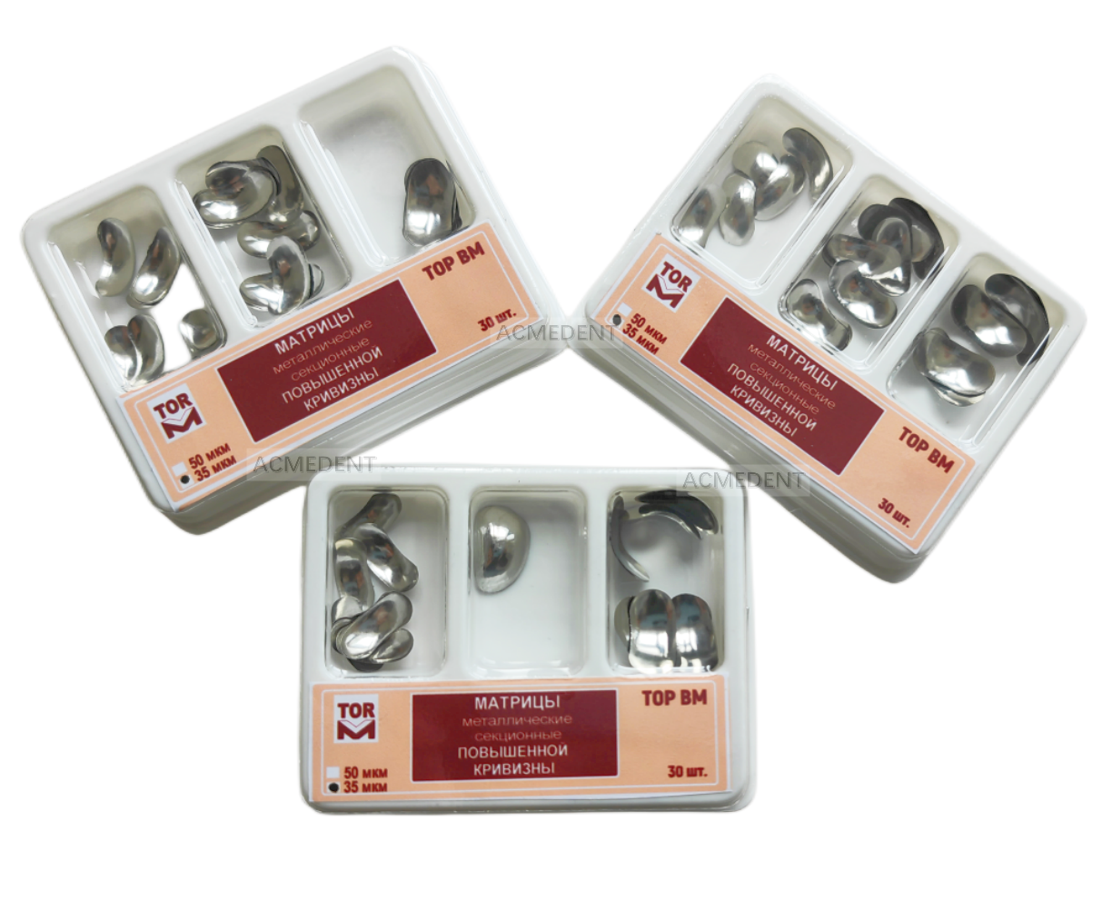 1.098DC Double Curve Matrices Dental TOR VM Matrix System 0.035μm L/M/S ...