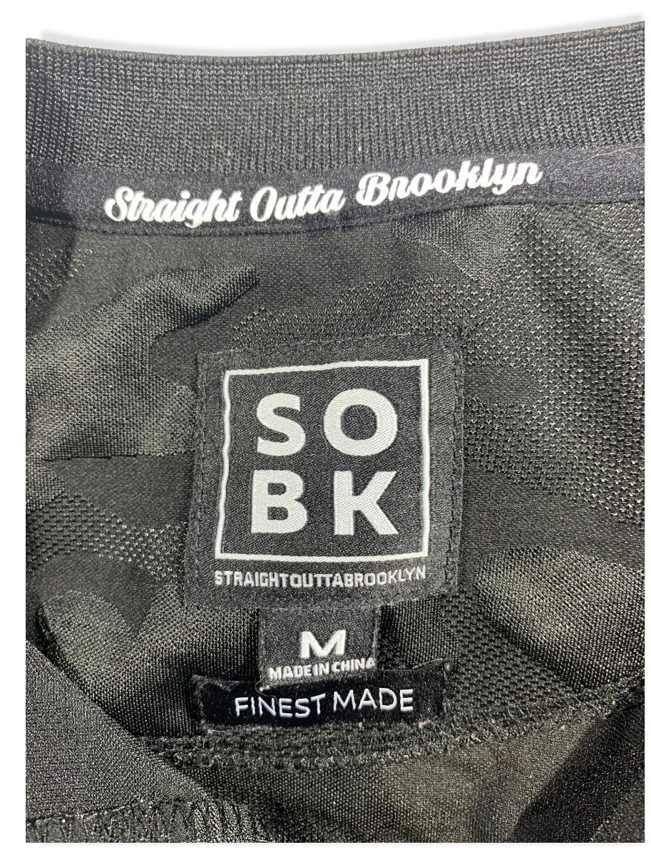 Straight Outta Brooklyn Henley T Shirt Size Small Black Camouflage SOBK ...