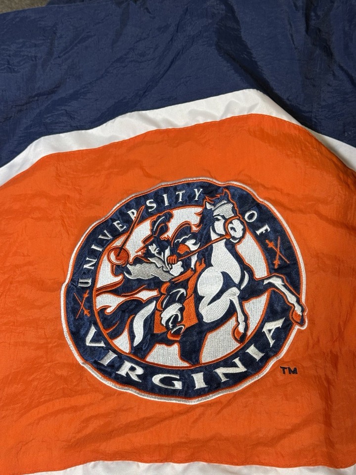 Vintage 90s Logo Athletic UVA Virginia Cavaliers Full Zip Puffer Jacket ...