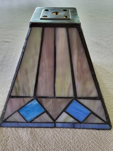 Vtg Pyramid Shape Stained Glass Art Lamp Shade | eBay