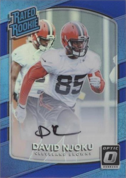 2017 Donruss Optic - Rated Rookie Blue Autographs #164 David Njoku /75 (AU, RC) for sale online ...