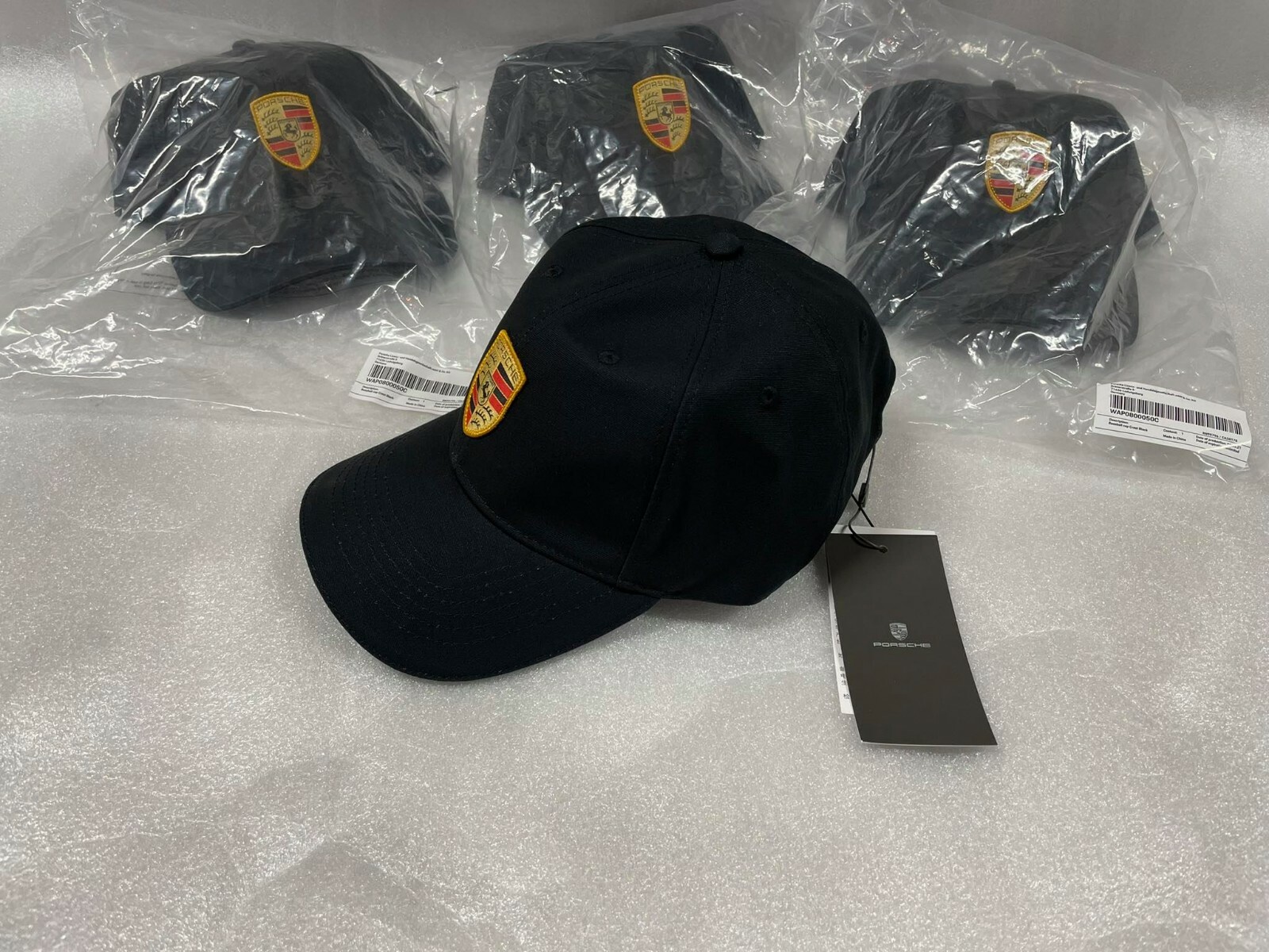 NEW ORIGINAL GENUINE PORSCHE LOGO CAP -Hat Black-One Size- Fits All ...
