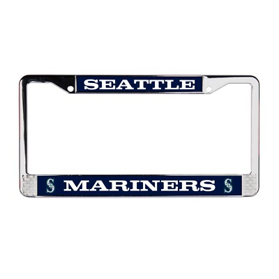 Seattle Mariners MLB 3D Polyurethane Chrome License Plate Frame for Car ...