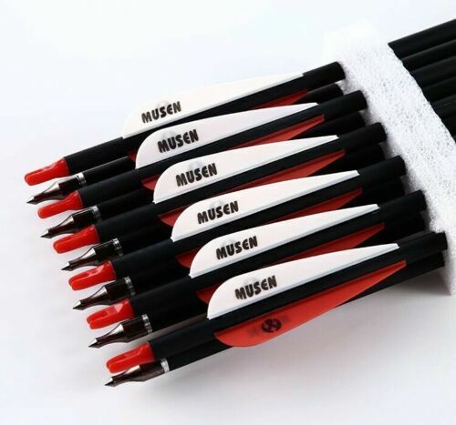 Musen Carbon Fiber Arrow SP500 Compound bow Recurve Bow Hunting 12pcs ...
