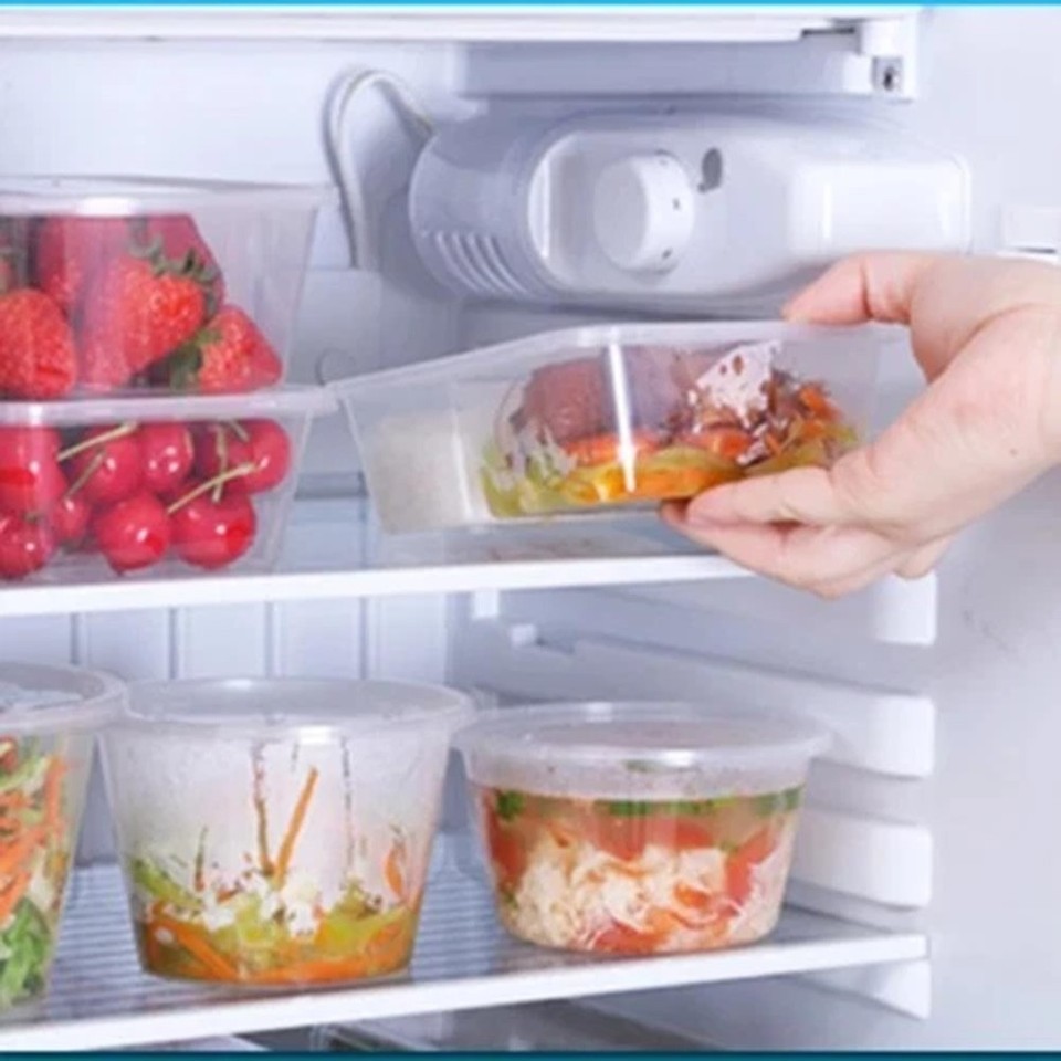 Premium Round Plastic Food Containers Takeaway Plastic storage tubs ...