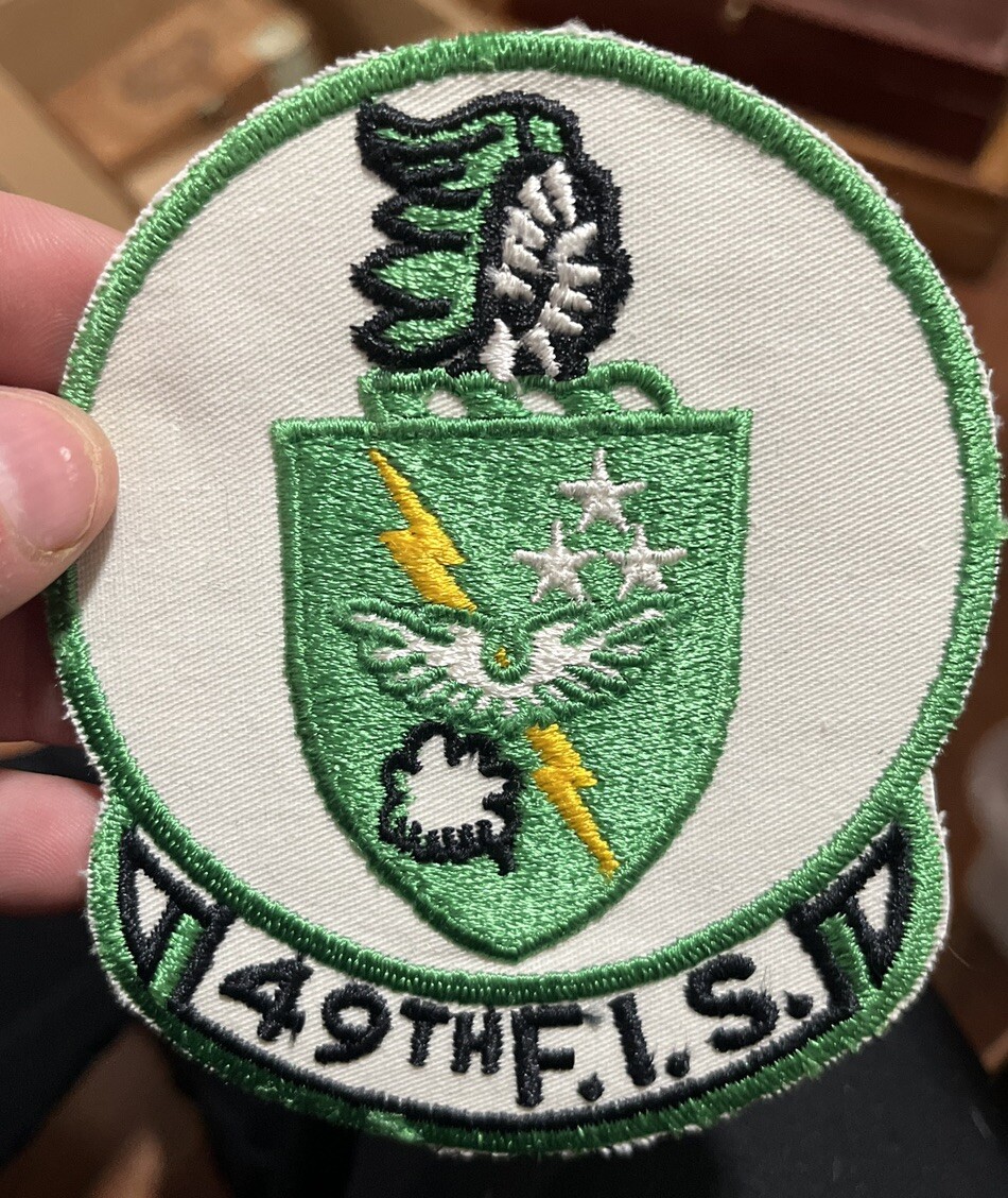 1950s USAF Air Force 49th Fighter Squadron Cut Edge Patch L@@K!!! 4x5 ...