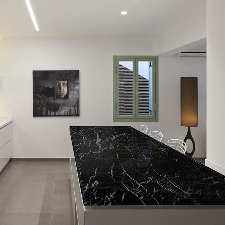 5M PVC Marble Kitchen Worktop Cupboard Self Adhesive Stickers Wrap ...