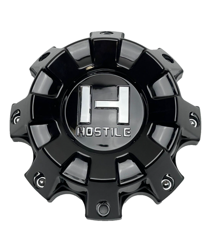 Hostile Wheels 8 Lug Gloss Black Wheel Center Cap HC-8001 HC-8001-B | eBay