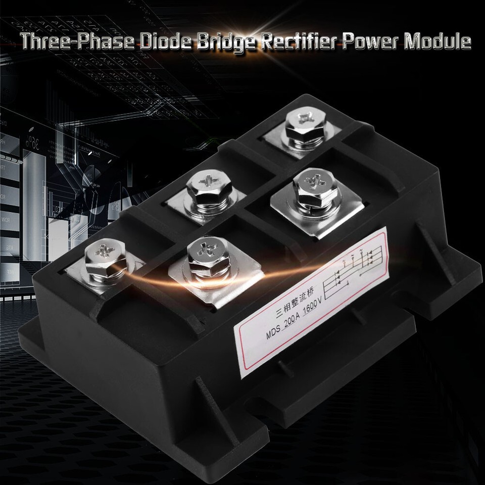 Bridge Rectifier 200A Amp 1600V MDS200A 3-Phase Diode Rectifier Power ...