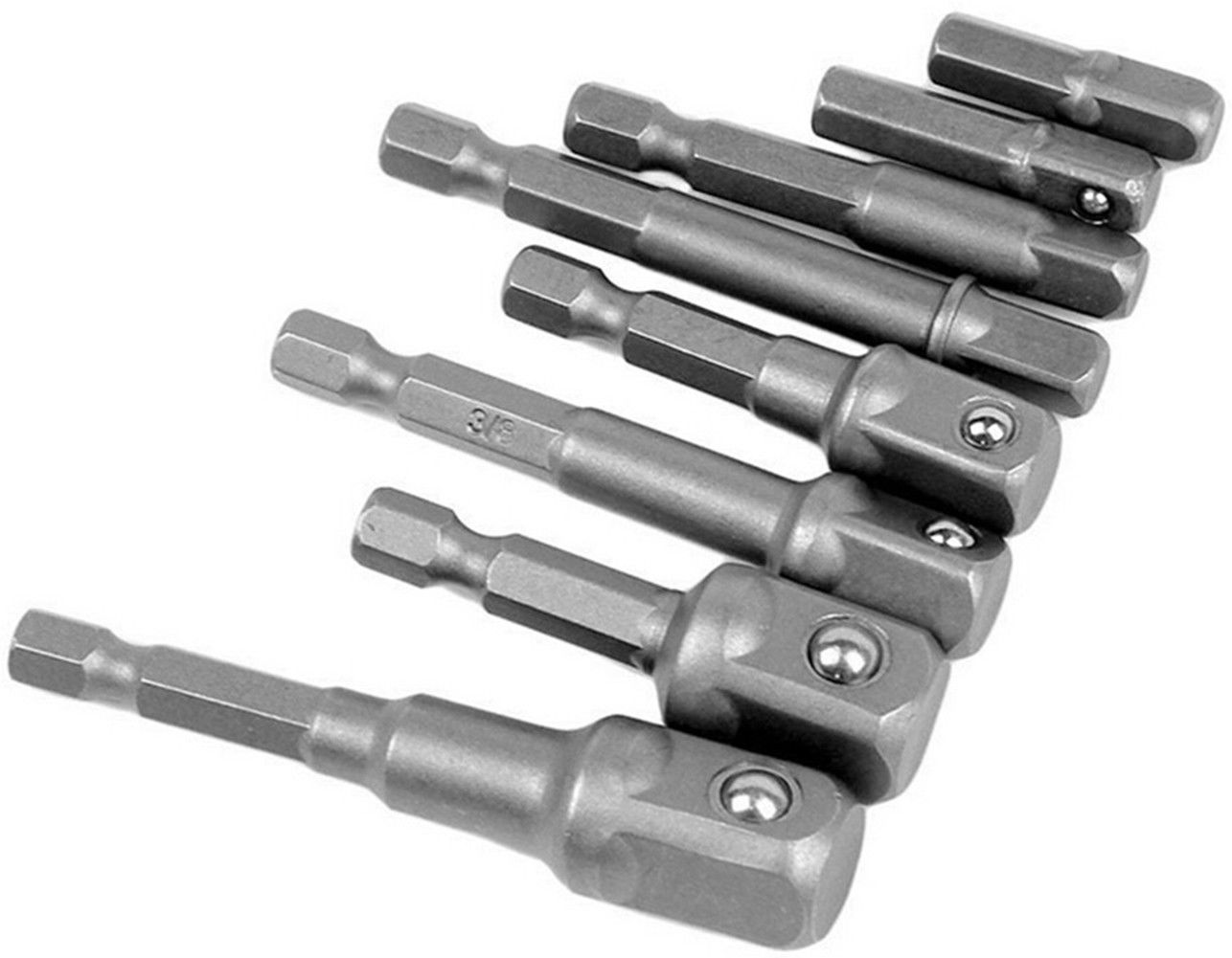 8 Driver Socket Bit Adapters Drilling Nut Hex Shank Drill Adapter 1/4 ...