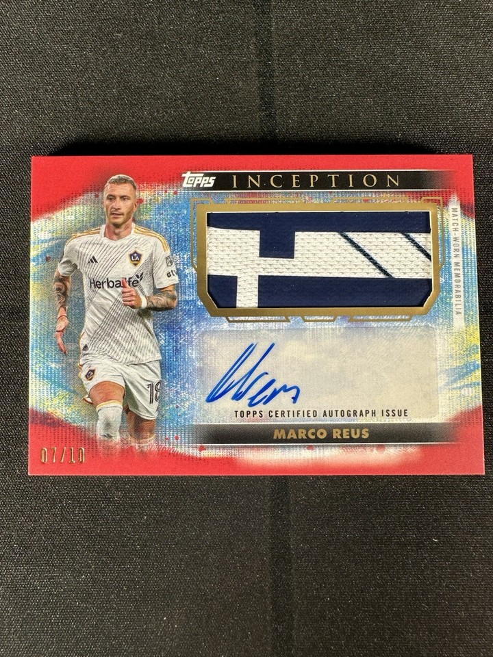 2025 Topps Inception MLS Marco Reus Jumbo Relic AJR-MR Auto Red 7/10 LA ...