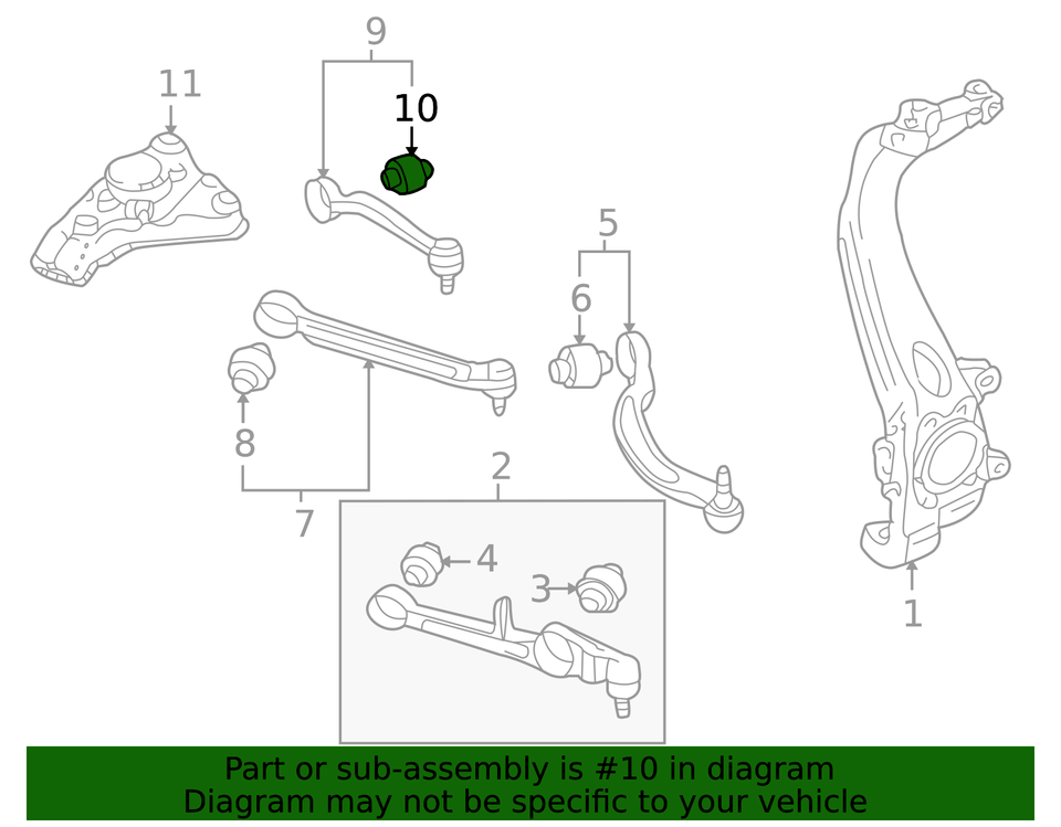 Genuine Audi Ft Upper Control Arm Bushing 4E0-407-515-D | eBay