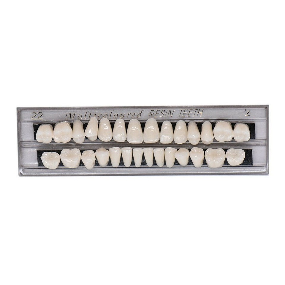 15 Sets 420 Dental Acrylic Resin Denture Full Set False Teeth Upper ...