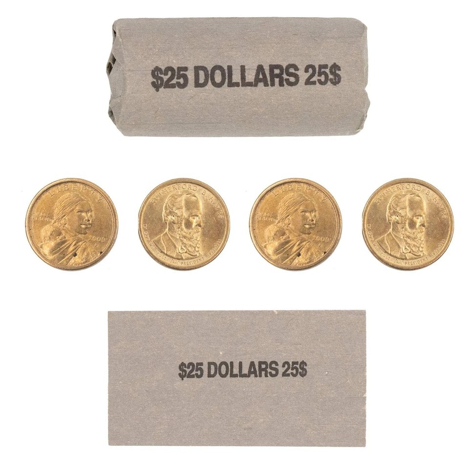 10-Flat Coin Wrappers For Small Dollars Susan B. Anthony, Sacagawea ...