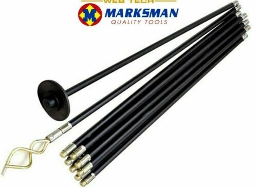 12Pcs DRAIN RODS SET Unblock Plunger Worm Screw 9M Drainage Pipes ...