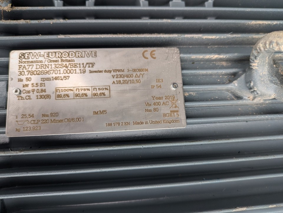 Motor Gearbox SEW Eurodrive FA77 DRN132S4/BE11/TF | eBay UK